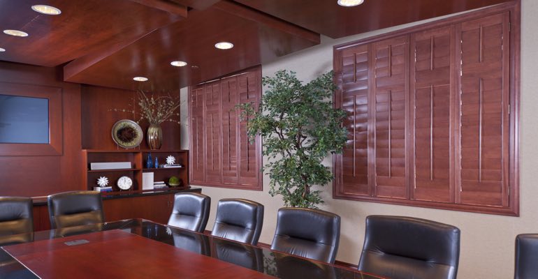 4 Conference Room Window Treatment Ideas In Houston | Sunburst Shutters ...